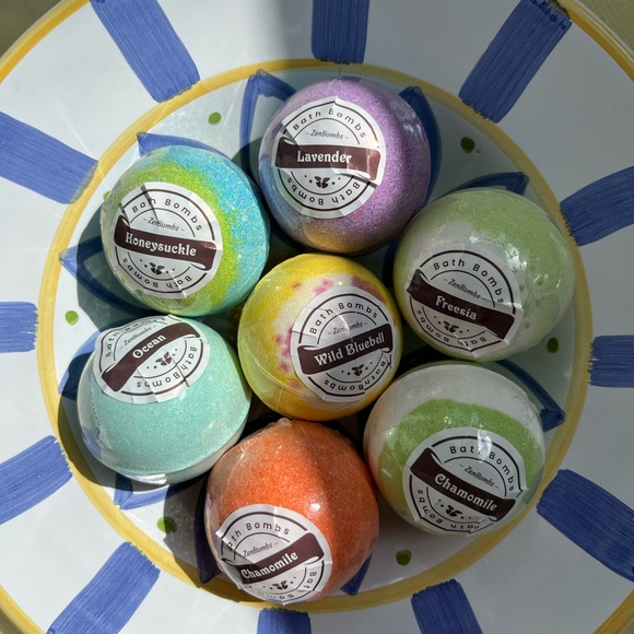 Bath | Colorful Organic Bath Bomb Set With Shea Butter | Poshmark
